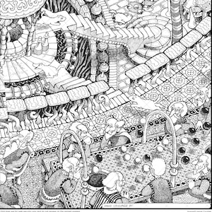 The Gong Wizards - GIANT 27"x 40" Wildergorn Colour-in Poster by Jamie ...
