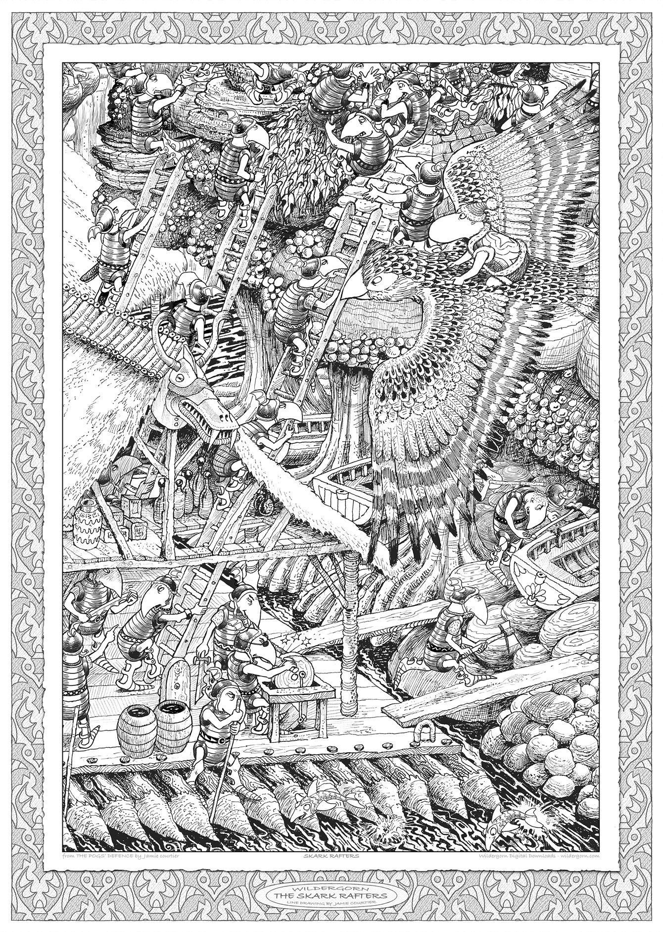 The Skarks Rafters - Download to Colour: Ipad, Tablet or Printout - Etsy
