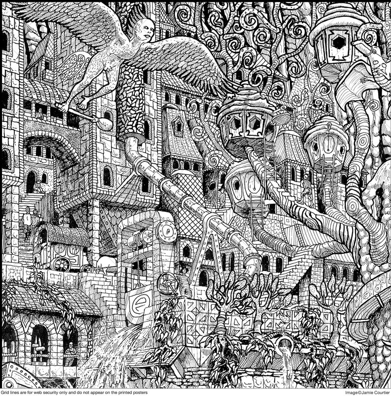 Watergorn - GIANT 27"x 40" Wildergorn Colour-in Poster by Jamie ...