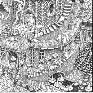 The Gong Wizards - GIANT 27"x 40" Wildergorn Colour-in Poster by Jamie ...