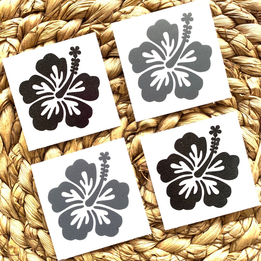 Hibiscus Vinyl Decal - Etsy