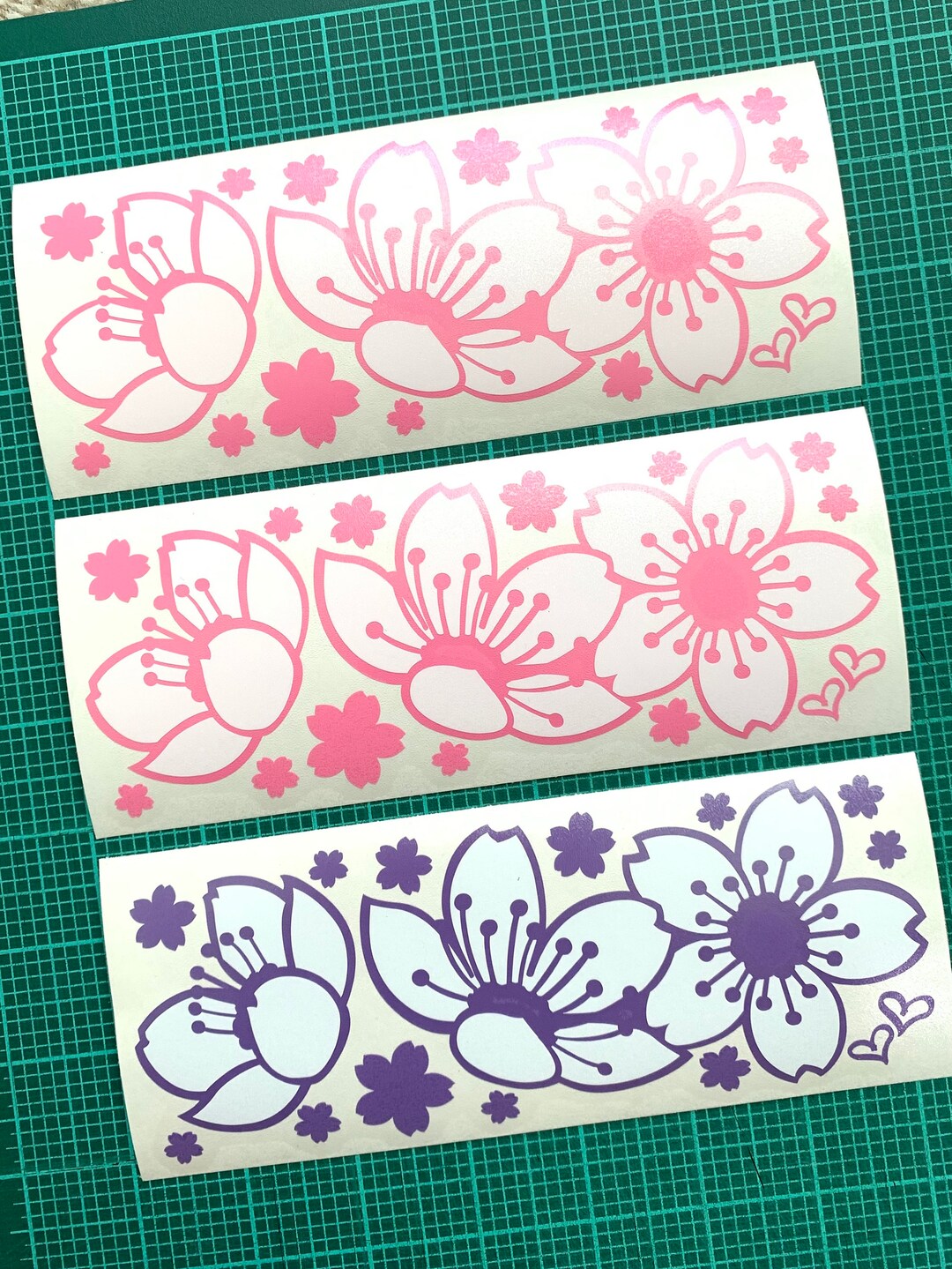 Layered 2.6”x7” SAKURA • CHERRY BLOSSOM Vinyl Cut Decals - Etsy