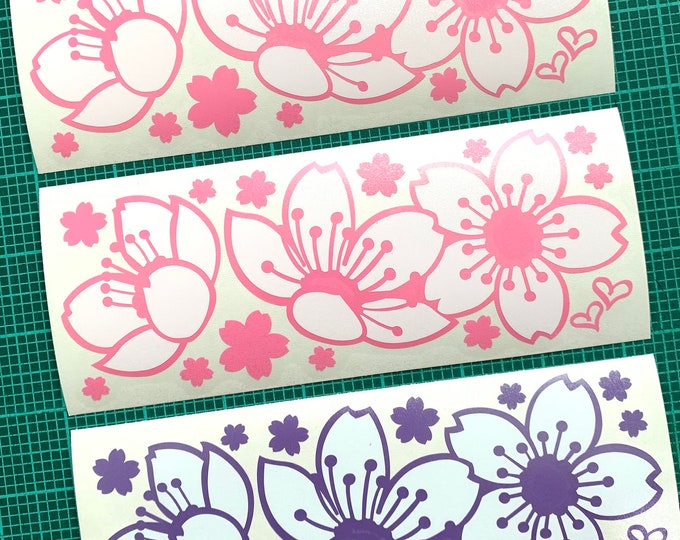 Layered 2.6x7 SAKURA CHERRY BLOSSOM Vinyl Cut Decals - Etsy