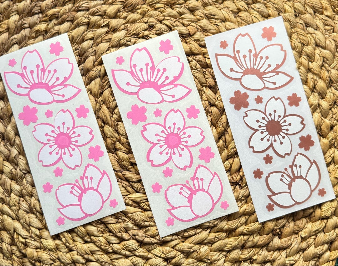 Layered 2.4”x6” SAKURA • CHERRY BLOSSOM Vinyl Cut Decals - Etsy