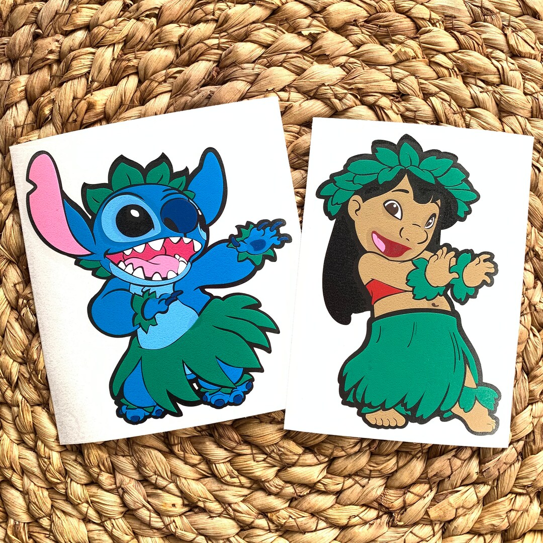 Hula Dancing LILO And/or STITCH Inspired Vinyl Cut Decals - Etsy