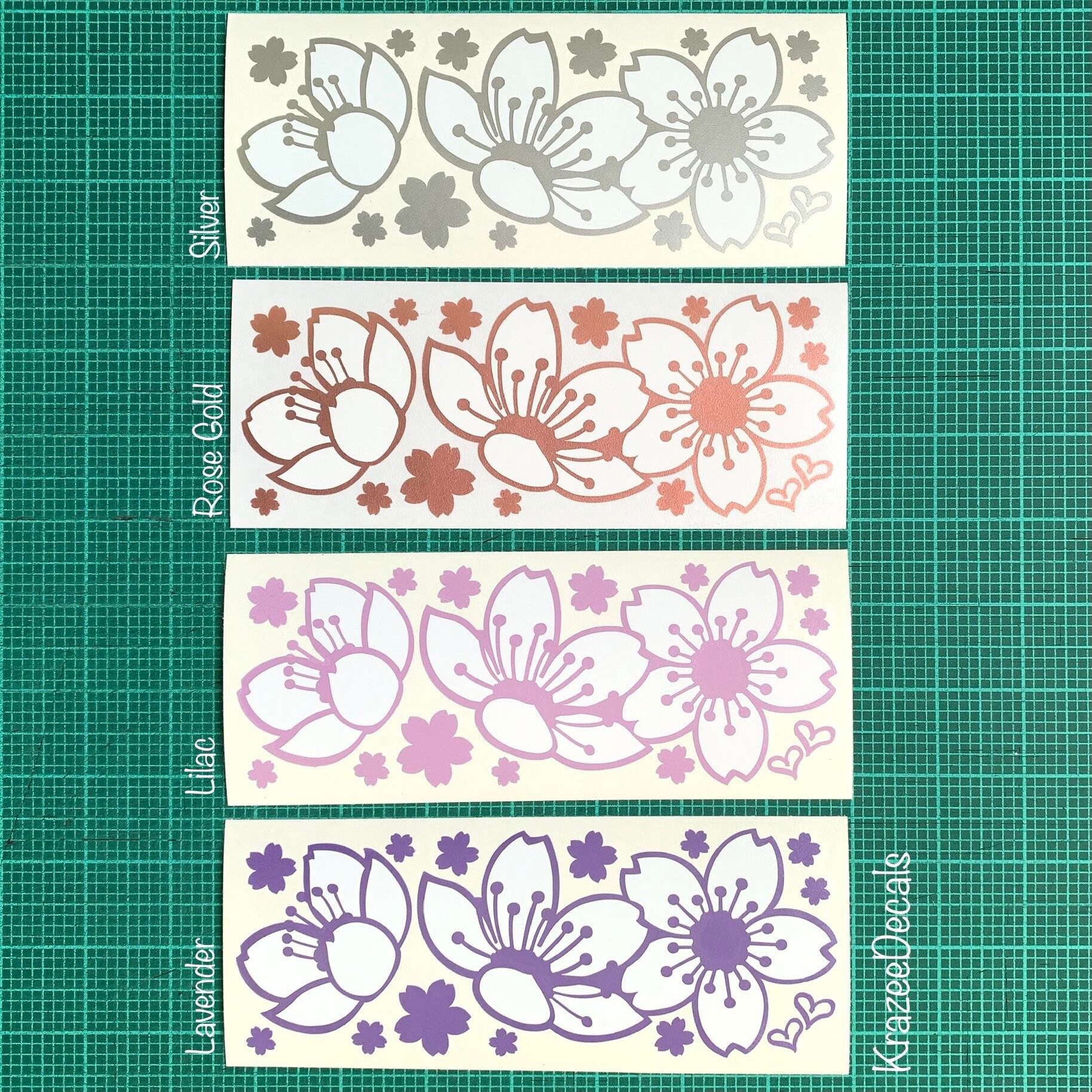 Layered 2.6x7 SAKURA CHERRY BLOSSOM Vinyl Cut Decals - Etsy