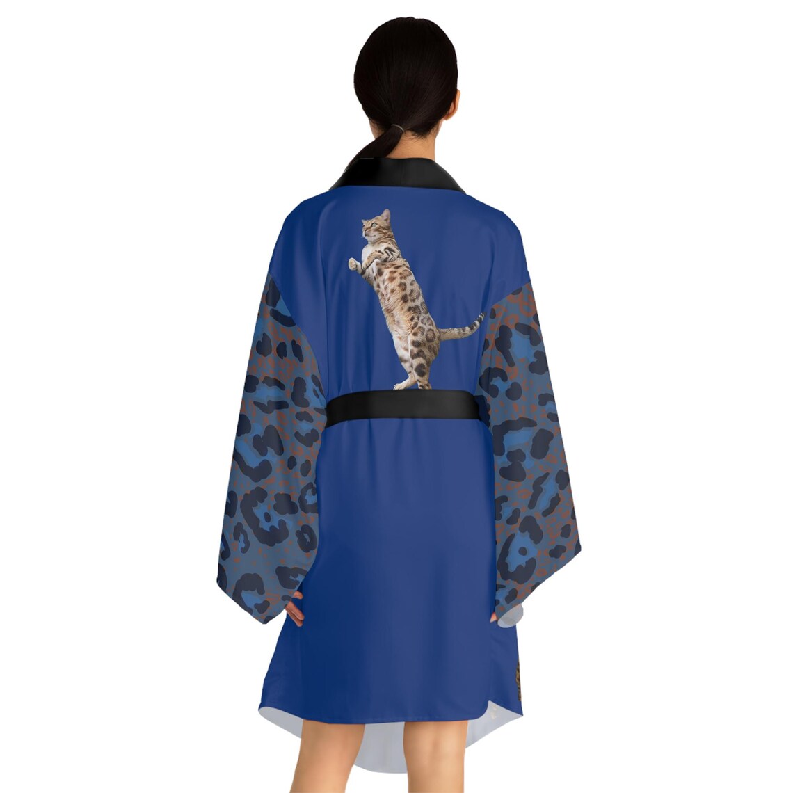 Long Sleeve Kimono Robe With Custom Bengal Cats - Etsy