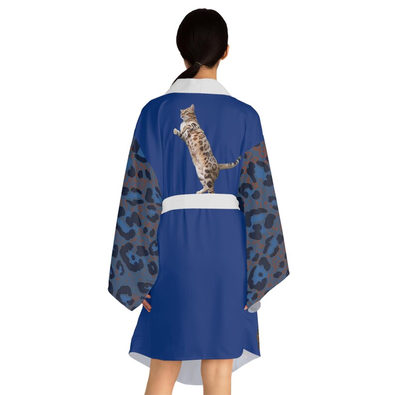 Long Sleeve Kimono Robe With Custom Bengal Cats - Etsy