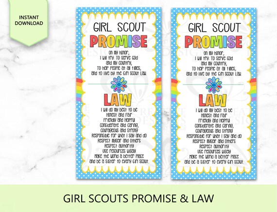 Girl Scout Promise Cards World's Okayest Girl Scout Gift Idea" Poster