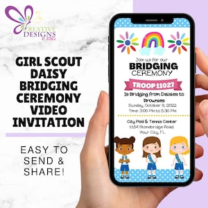 Girl Scout Bridging Ceremony Invitation - Girl Scout Invitation ...