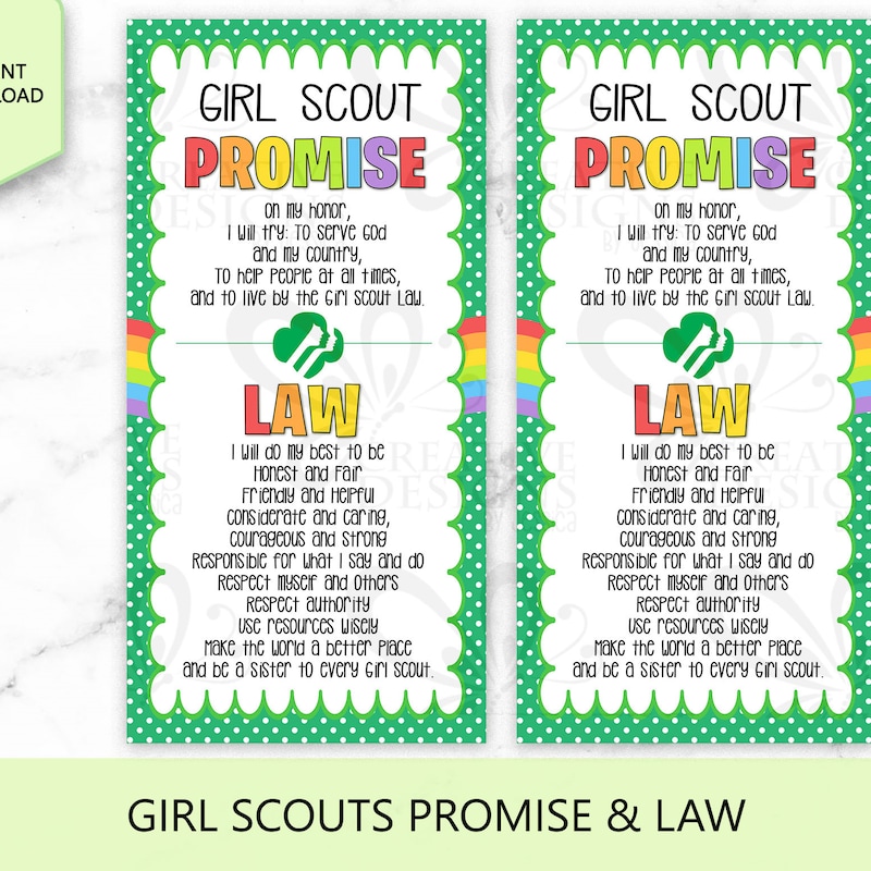 Girl Scout Law - Etsy