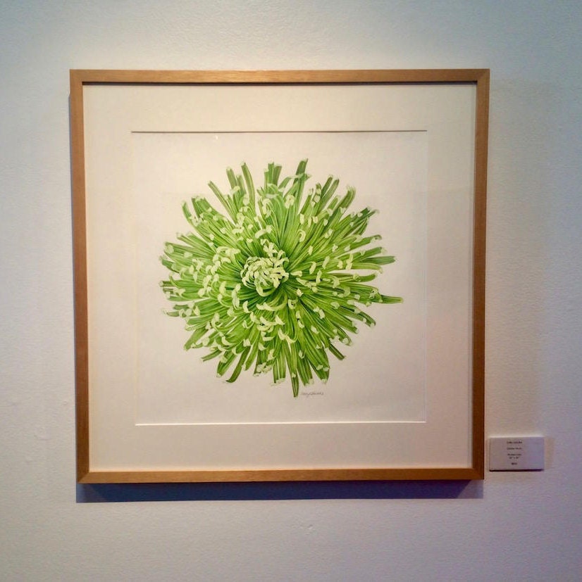 Chrysanthemum Watercolor Painting, Chrysanthemum Flower Print ...