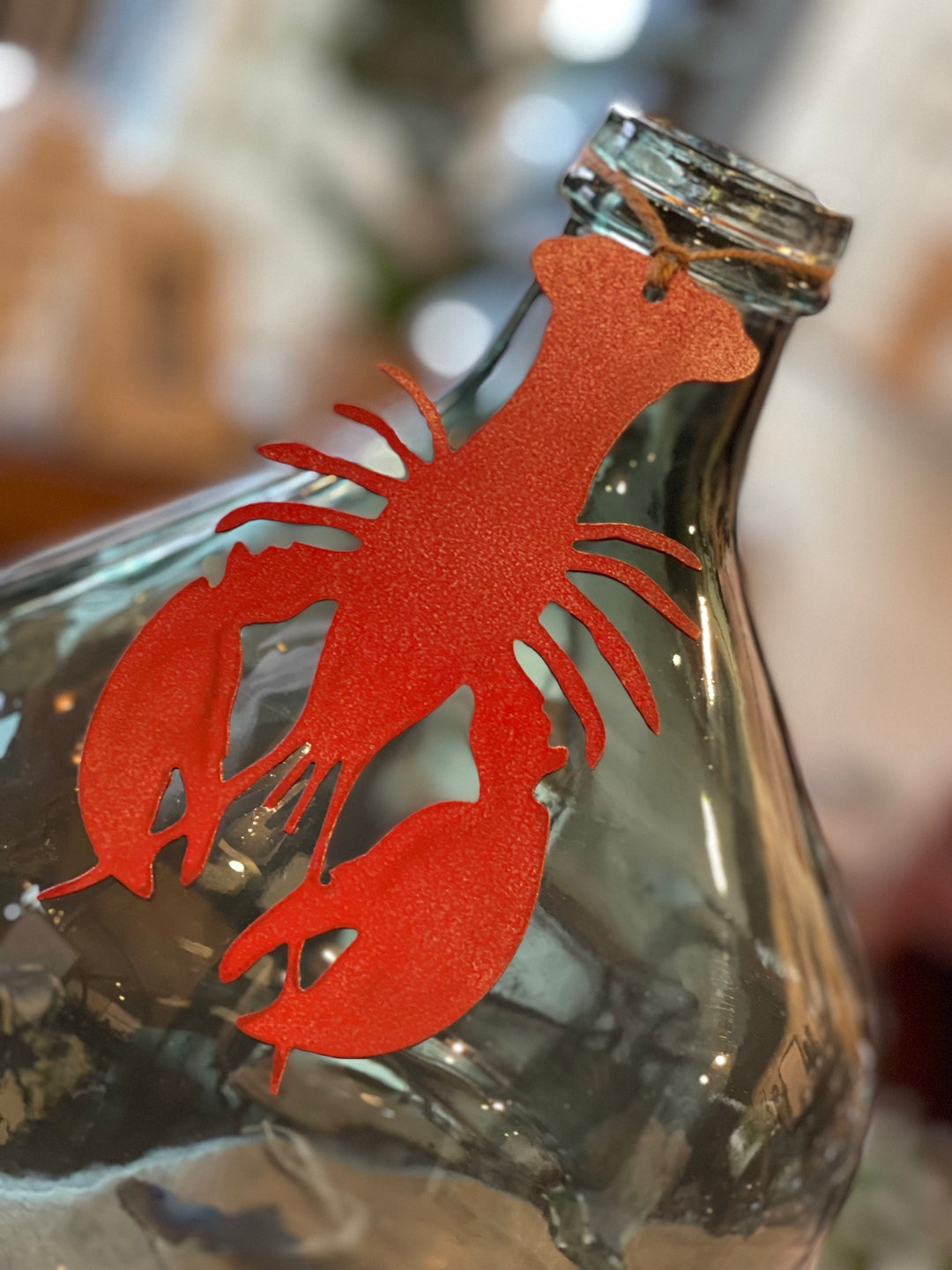 Lobster Metal Ornament, Holiday Sign, Christmas Tree, Gift Topper ...