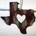 TEXAS STATE LOVE Corrugated Metal Farmhouse Style Christmas Tree ...