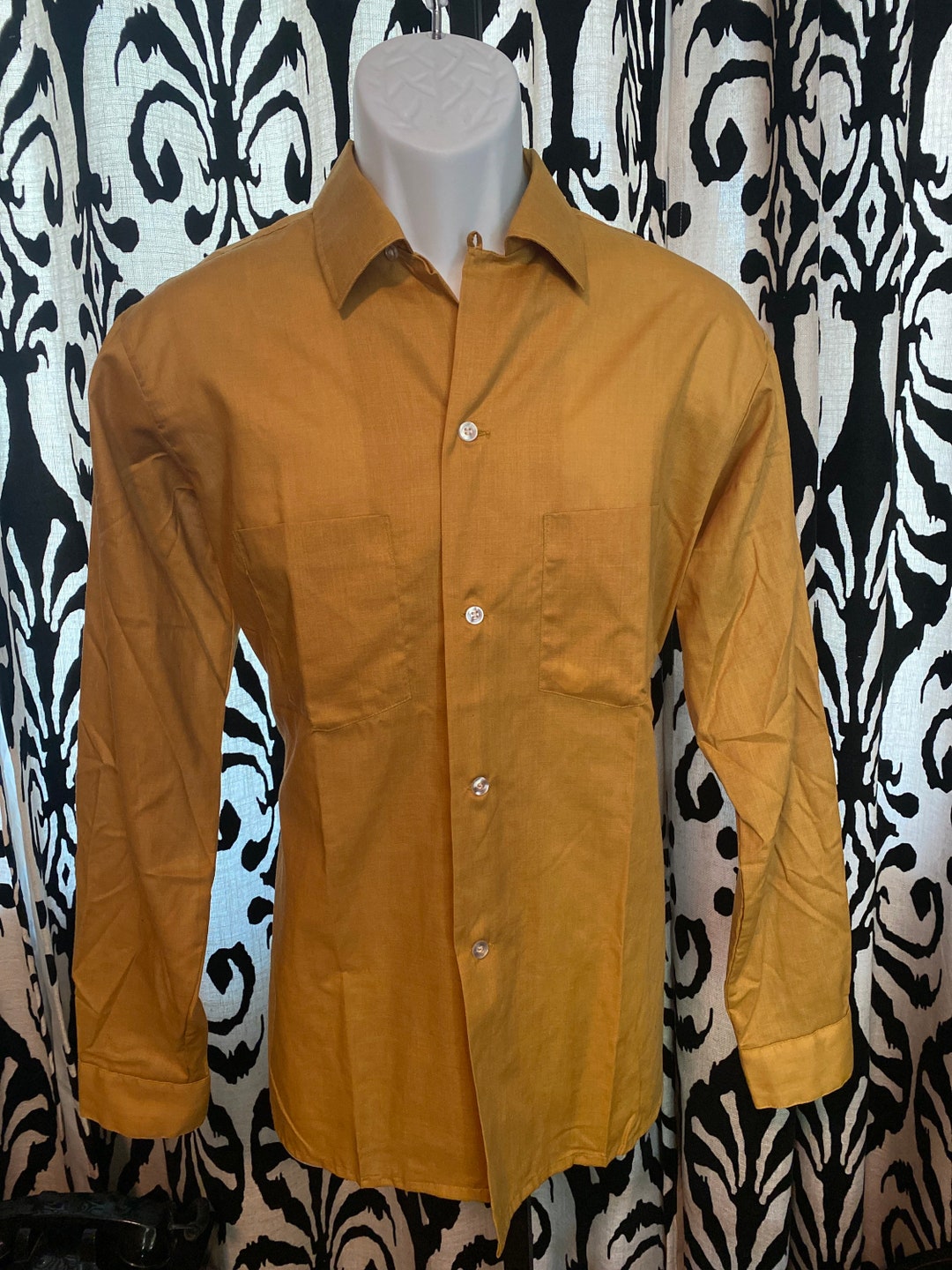 1960s Arrow Dress Shirt Size Medium Gold - Etsy