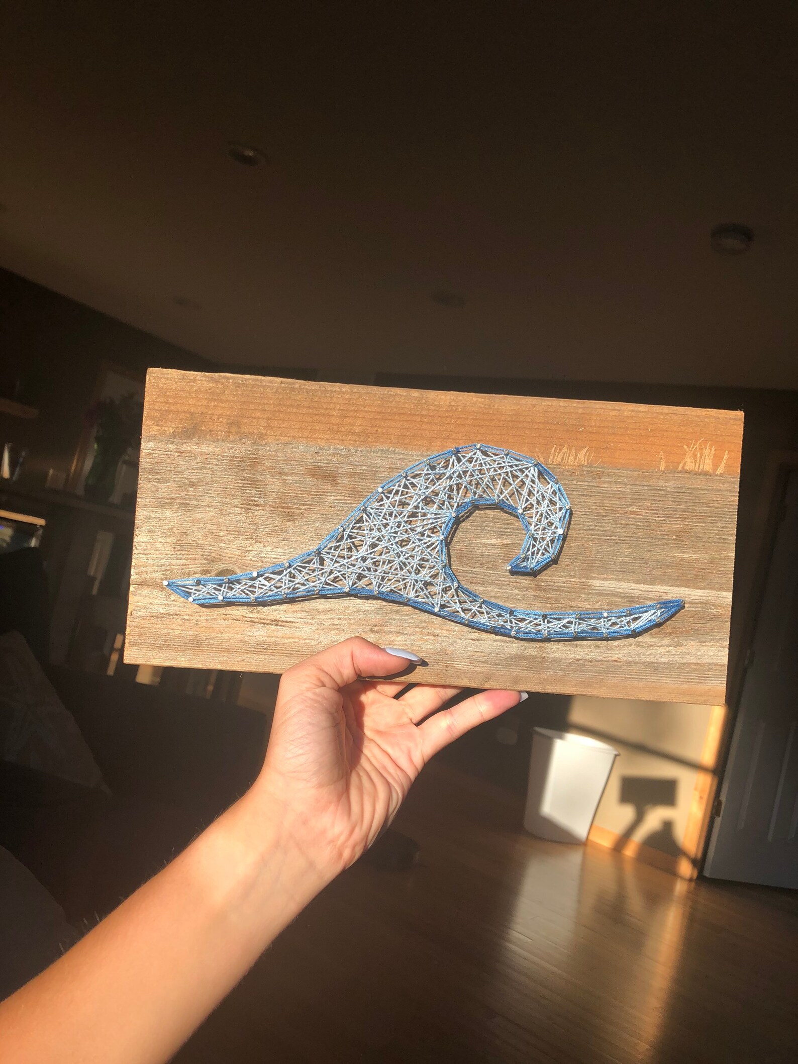 Wave String Art Handmade Ocean Shore Beach Home Decor | Etsy