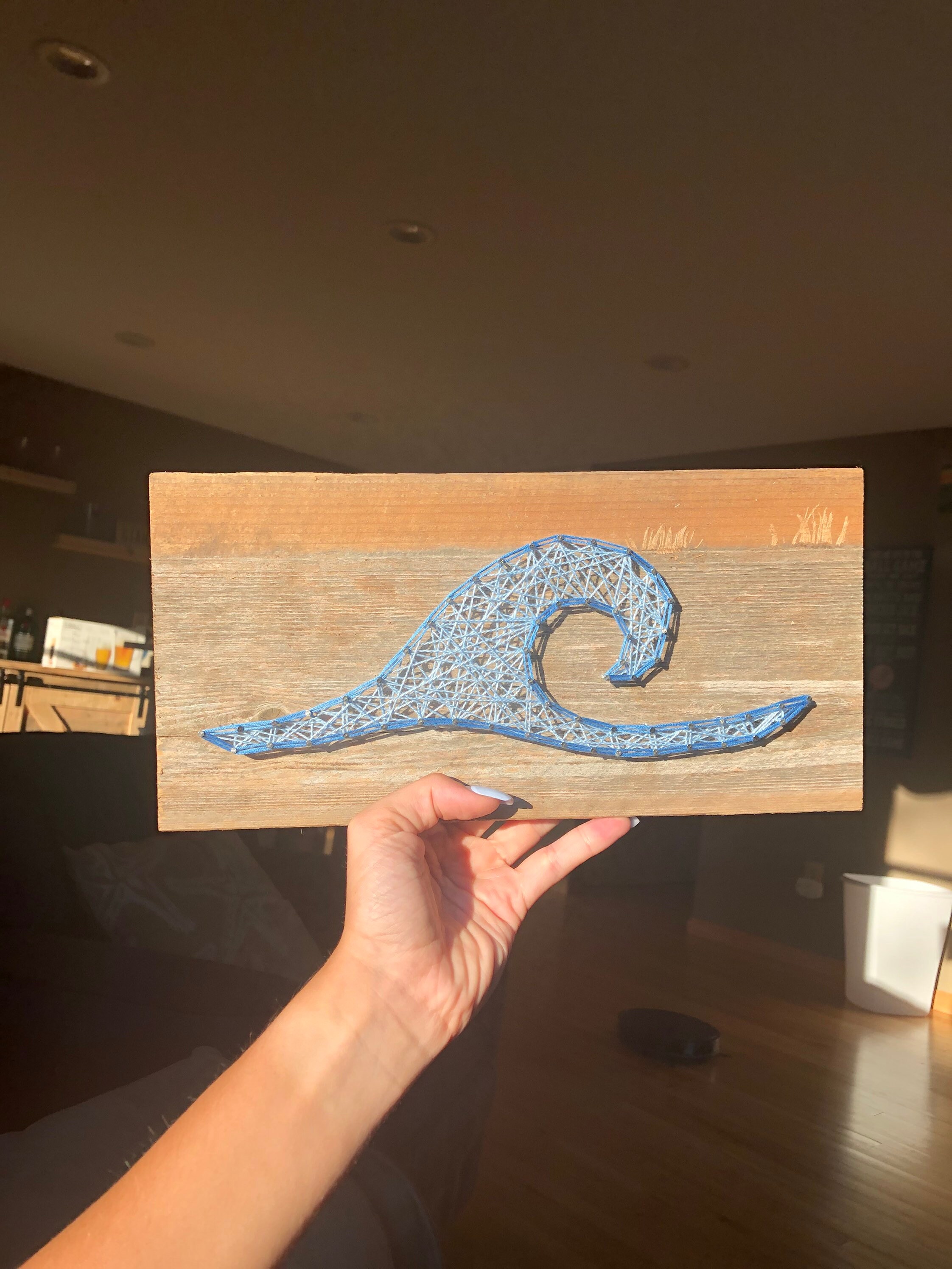 Wave String Art Handmade Ocean Shore Beach Home Decor | Etsy