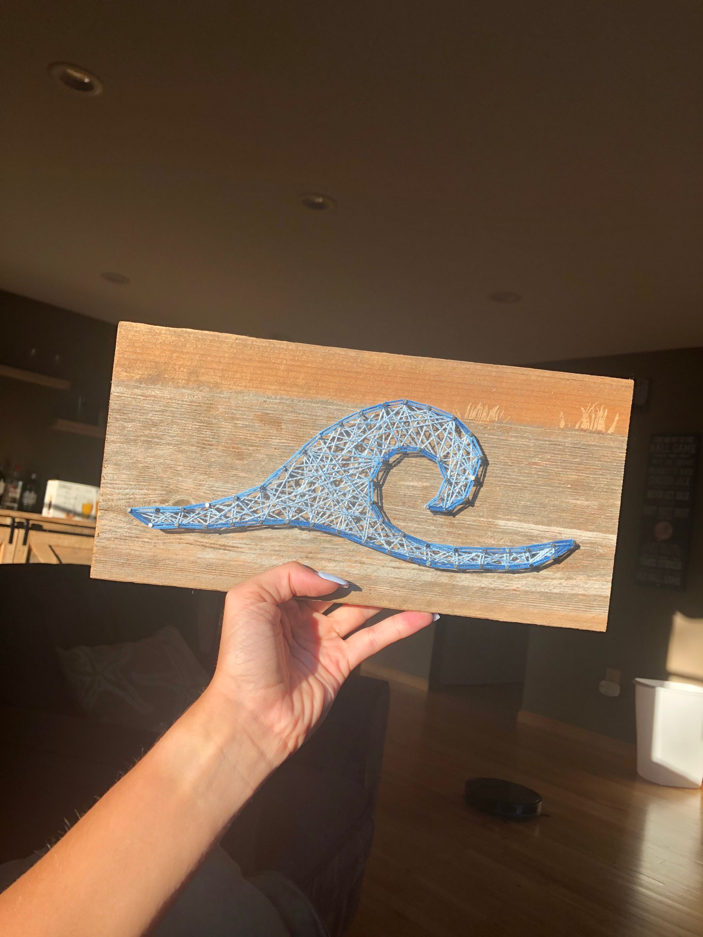 Wave String Art Handmade Ocean Shore Beach Home Decor | Etsy