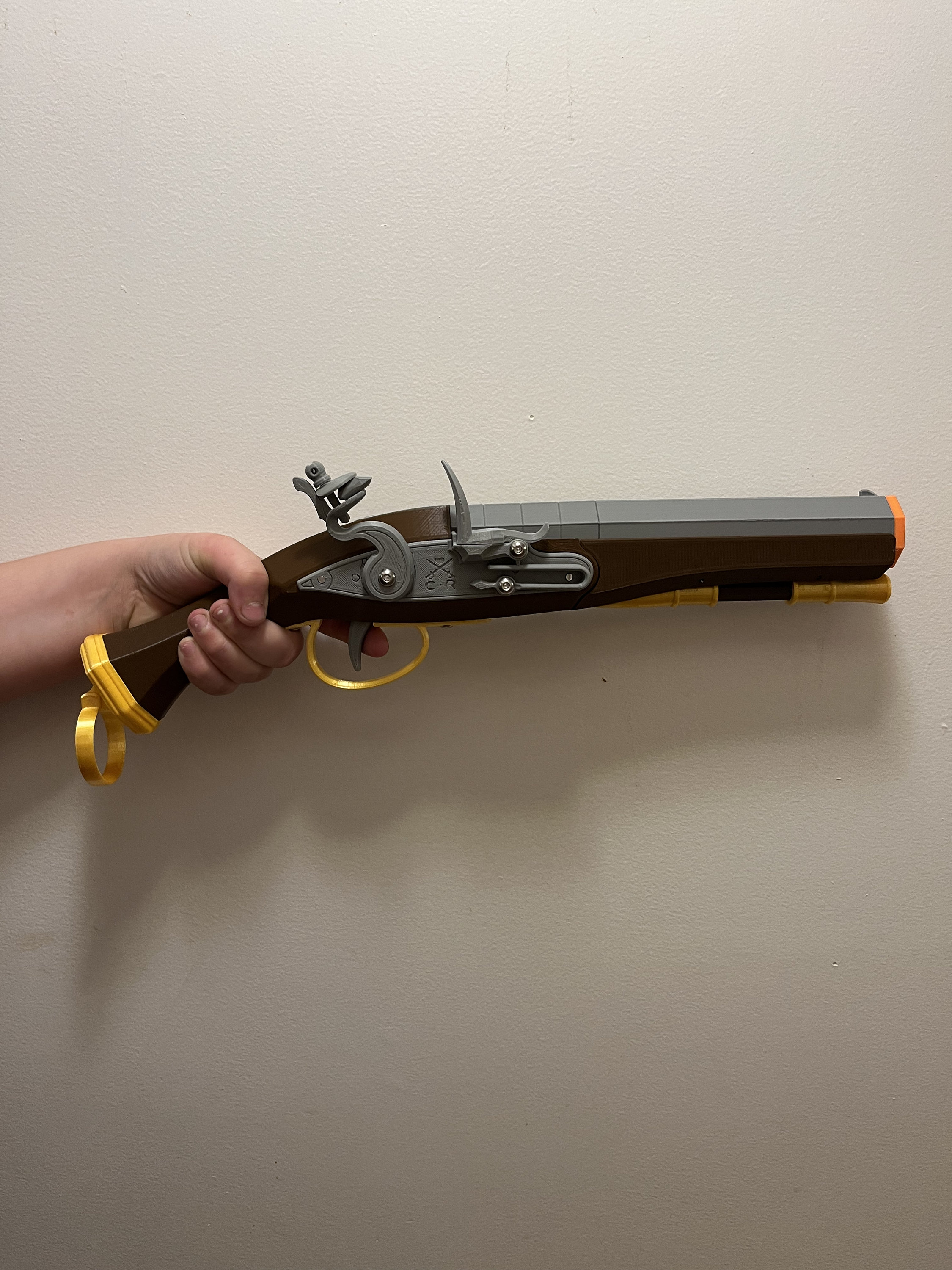3d-printed Flintlock Pistol That Fires Nerf Bullets or Balls ...