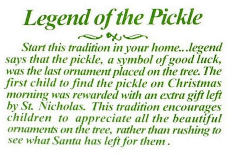 PICKLE ORNAMENT - German Tradition for the Christmas Tree - Glass ...