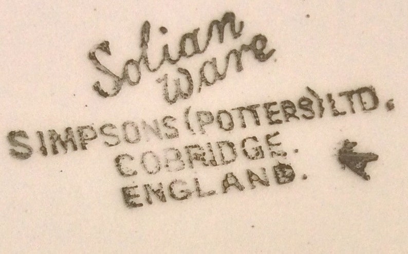 Beautiful Solian Ware Simpsons Potters Ltd Cobridge England | Etsy