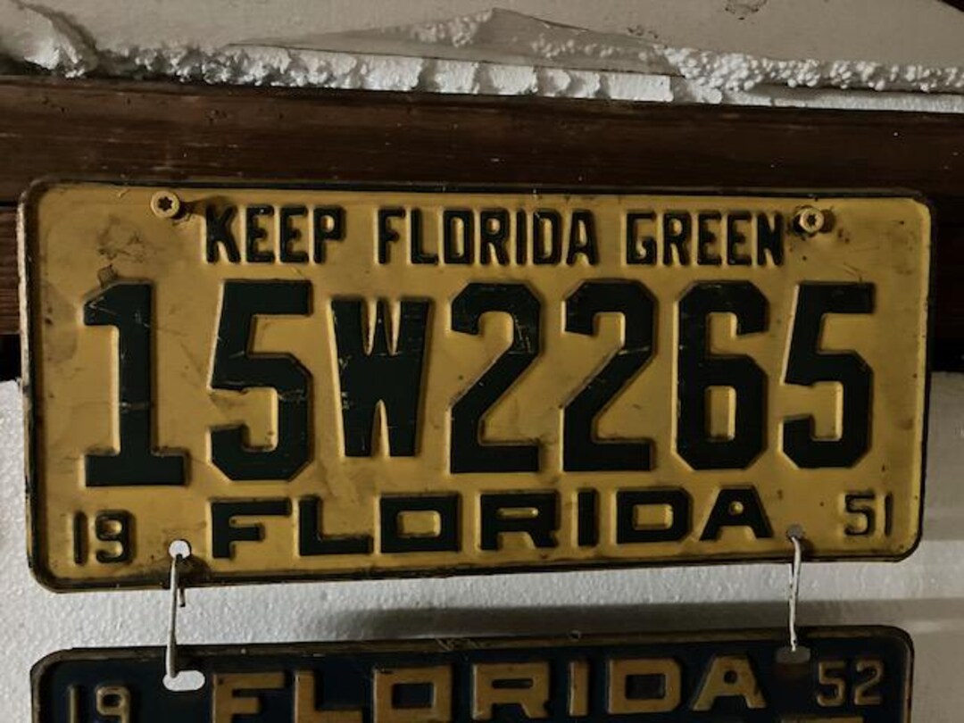 20 Years Antique Florida License Tags - Etsy