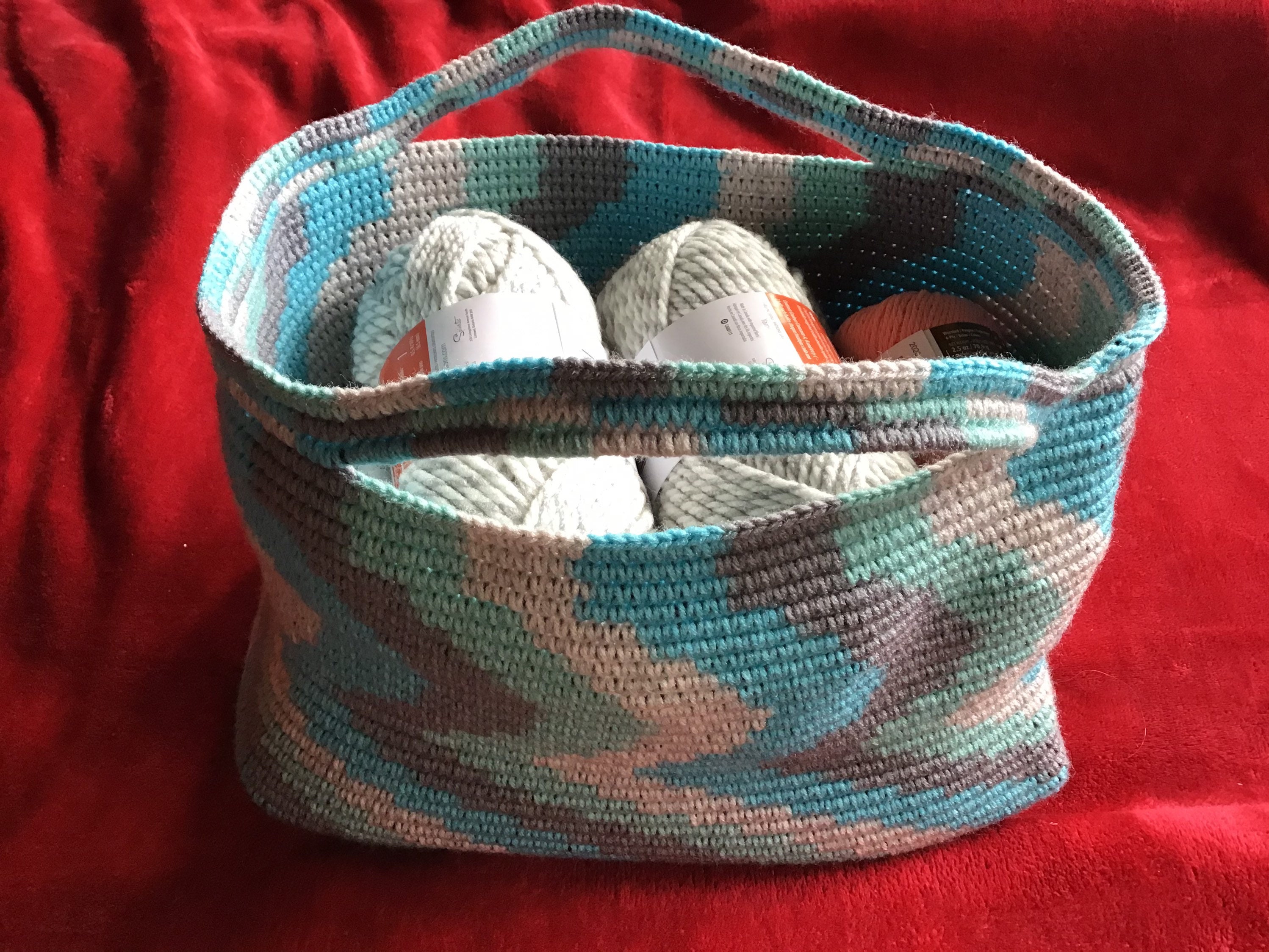 Crochet Rope Handle Basket Pattern - Etsy
