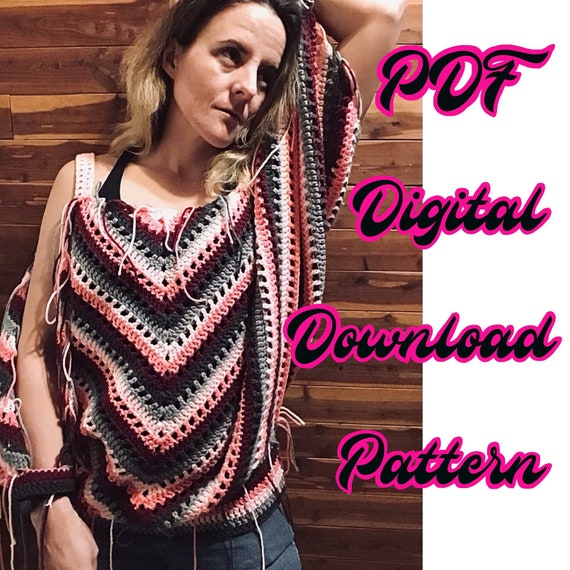 Open Arm Crochet Sweater Pattern PDF | Etsy
