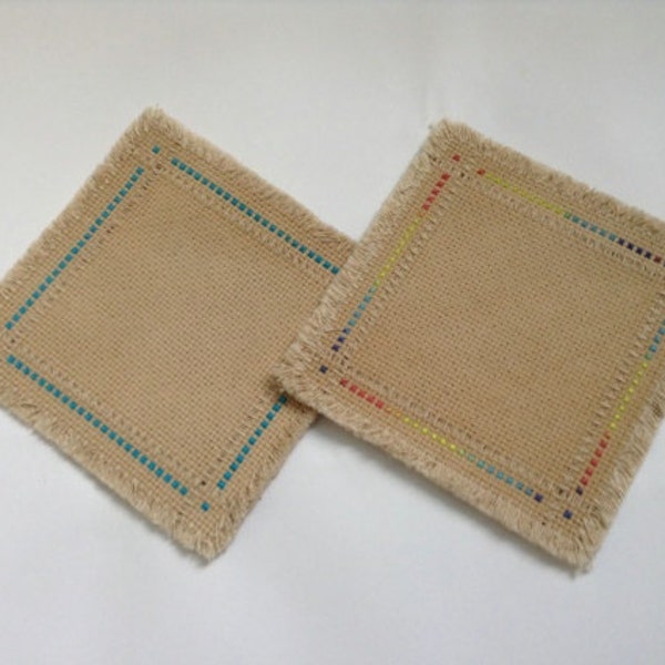 Cross Stitch Coaster - Etsy