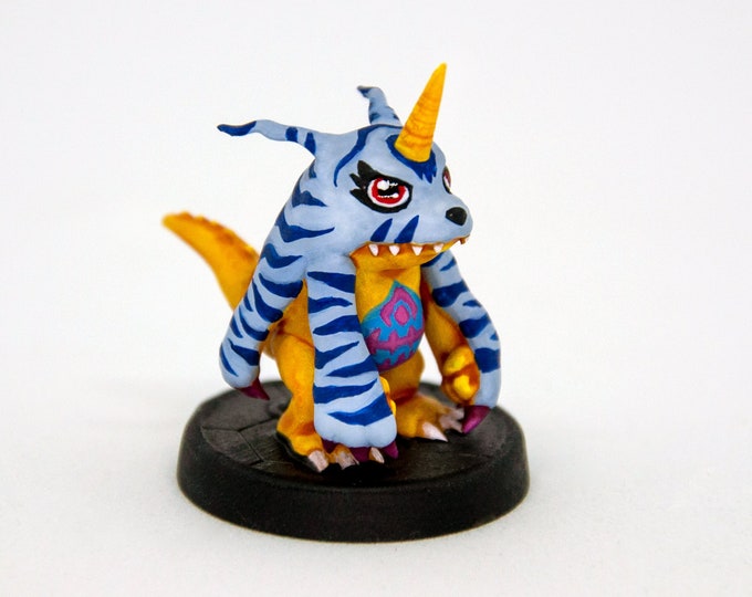 Gabumon Figure Hand Painted 3D Print Memory Marker 22mm - Etsy