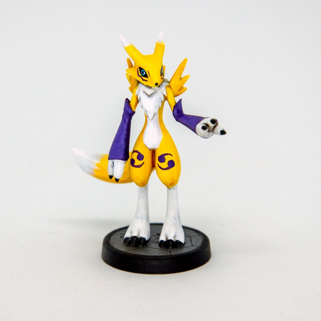 Renamon Figure Digimon TCG Memory Marker 22mm - Etsy