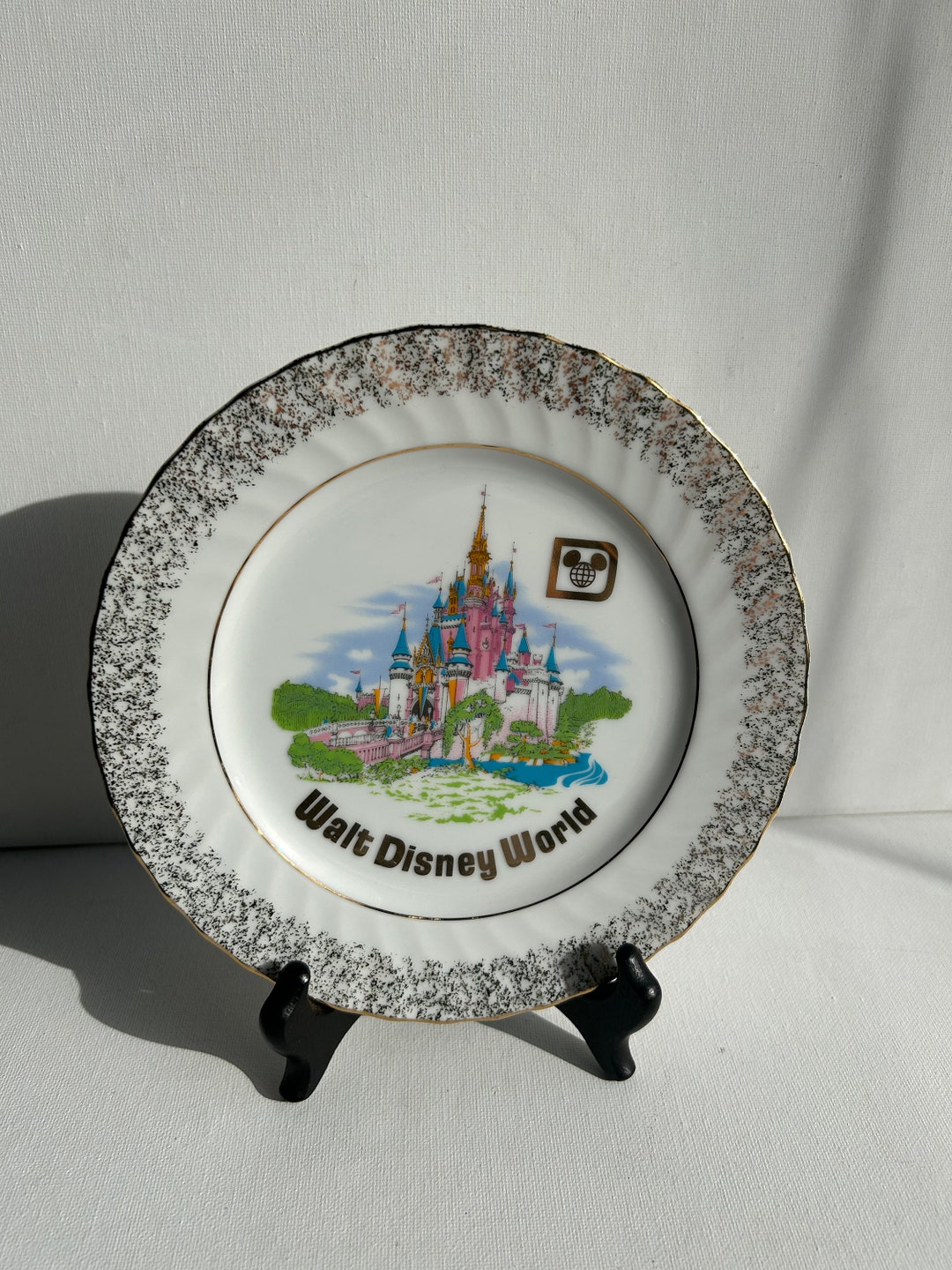 Walt Disney Productions Cinderella Castle Plate With Gold Trim - Etsy
