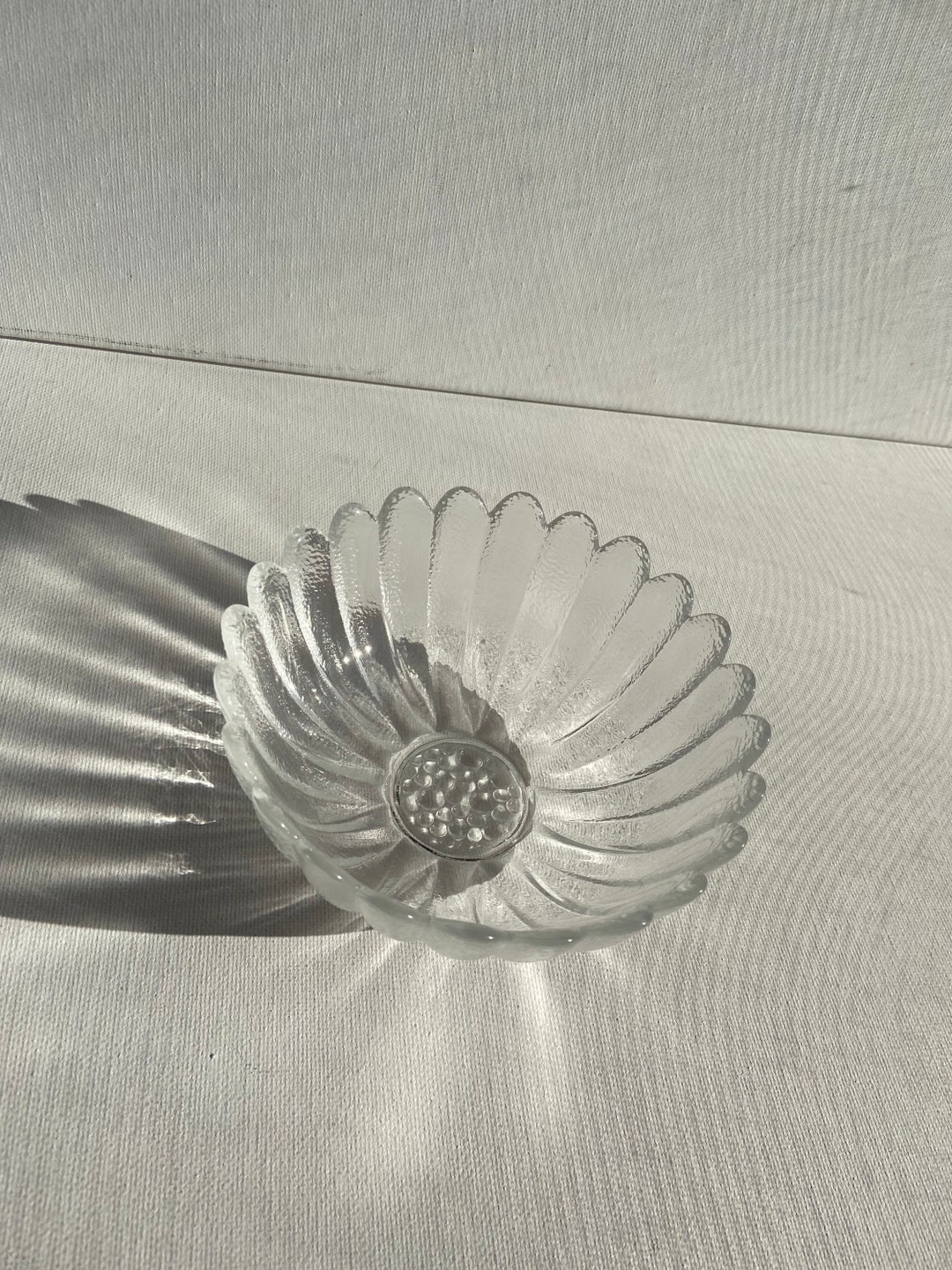 Frosted Glass Flower Bowl - Etsy