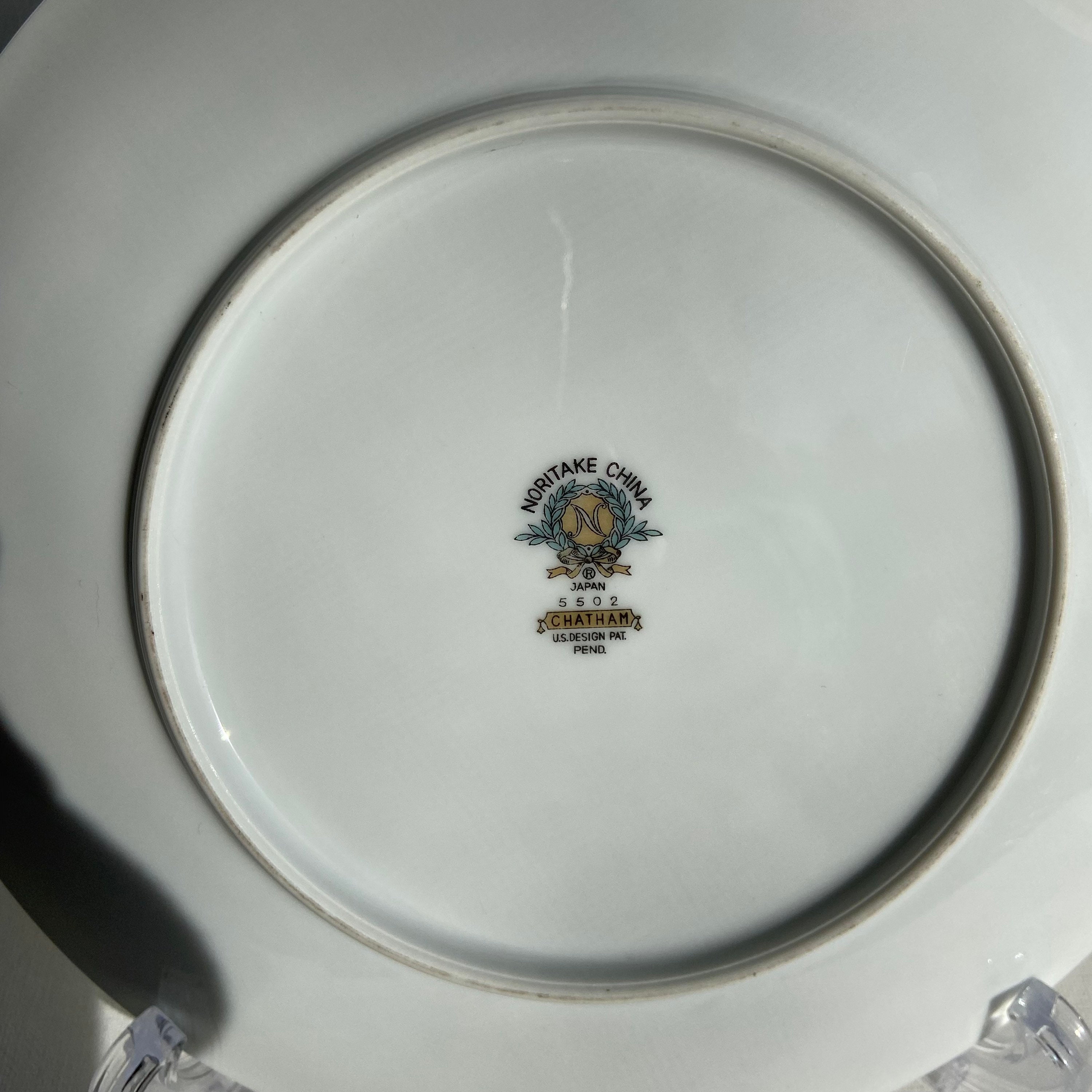 Noritake China Chatham Pattern Plate Silver Rim - Etsy