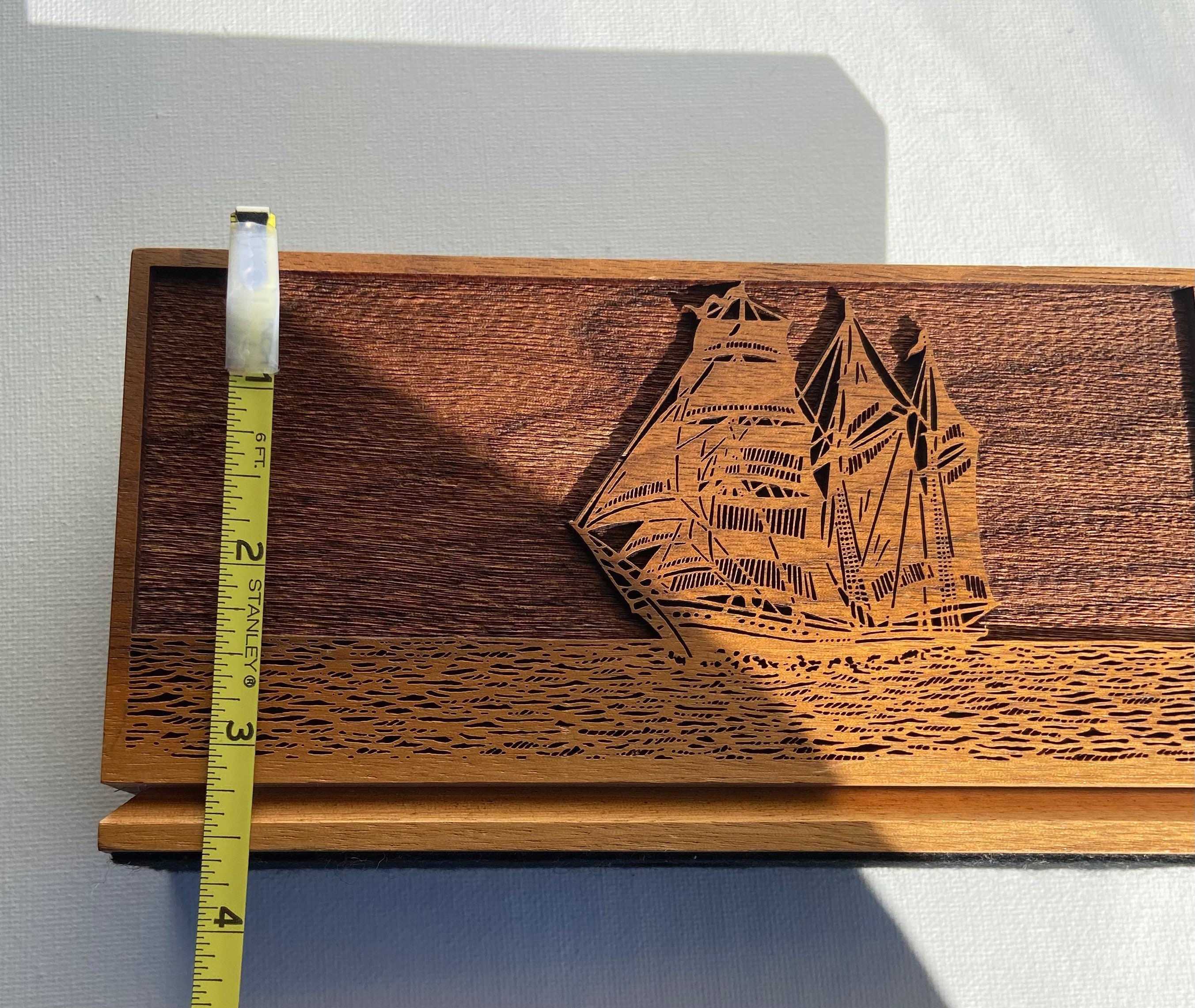 Lasercraft Wooden Clipper Ship Design Napkin/ Card Holder - Etsy