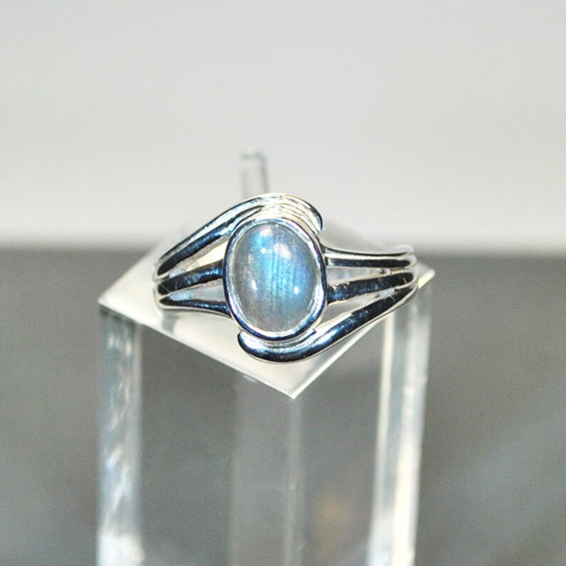 Sterling silver ring labradorite | Etsy