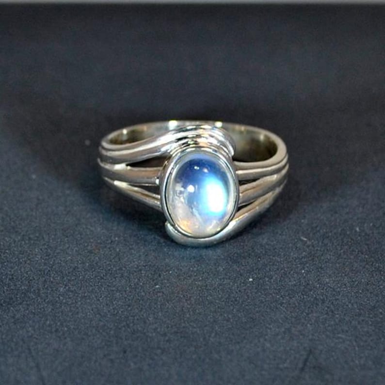 Sterling Silver Ring Moonstone - Etsy