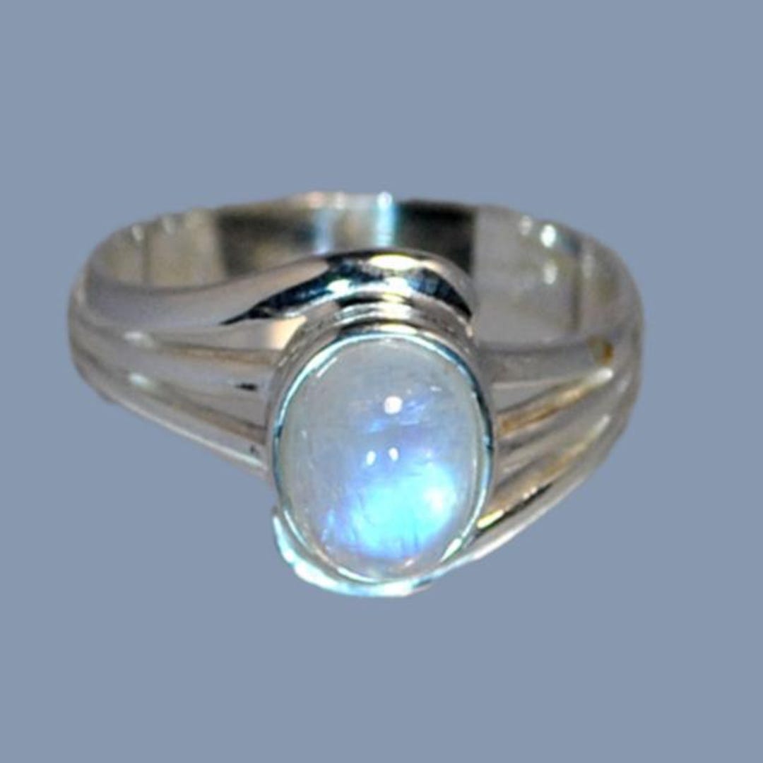 Sterling Silver Ring Moonstone - Etsy