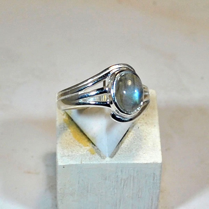 Sterling silver ring labradorite | Etsy