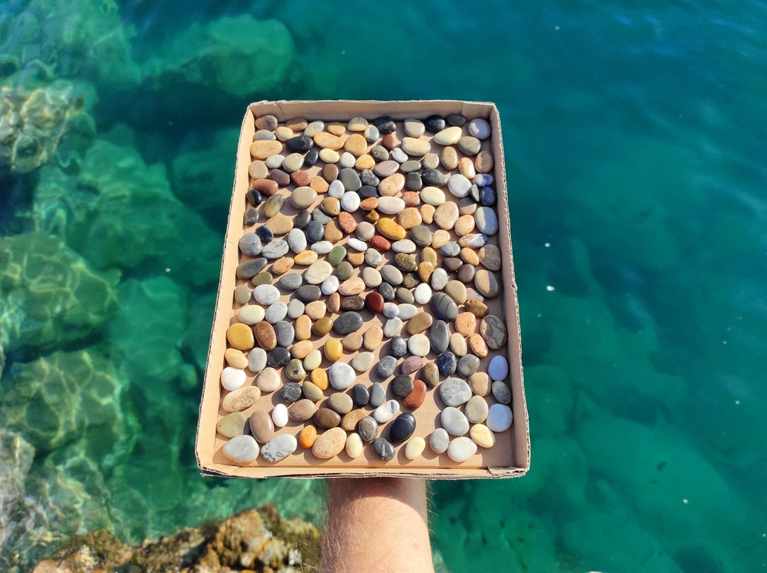 200 Oval and Round, Natural,tiny,colorfull,beach Pebbles.smooth,and ...