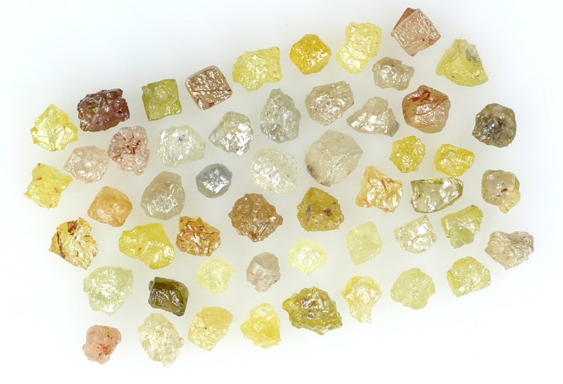 Natural Loose Diamond Rough Mix Fancy Color I3 Clarity 1.60 TO 2.40 MM ...