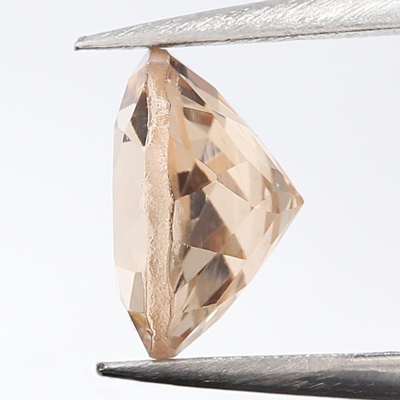 1.83 Ct Peach Color Morganite Round Gemstone VS1 Clarity 8.00 - Etsy UK