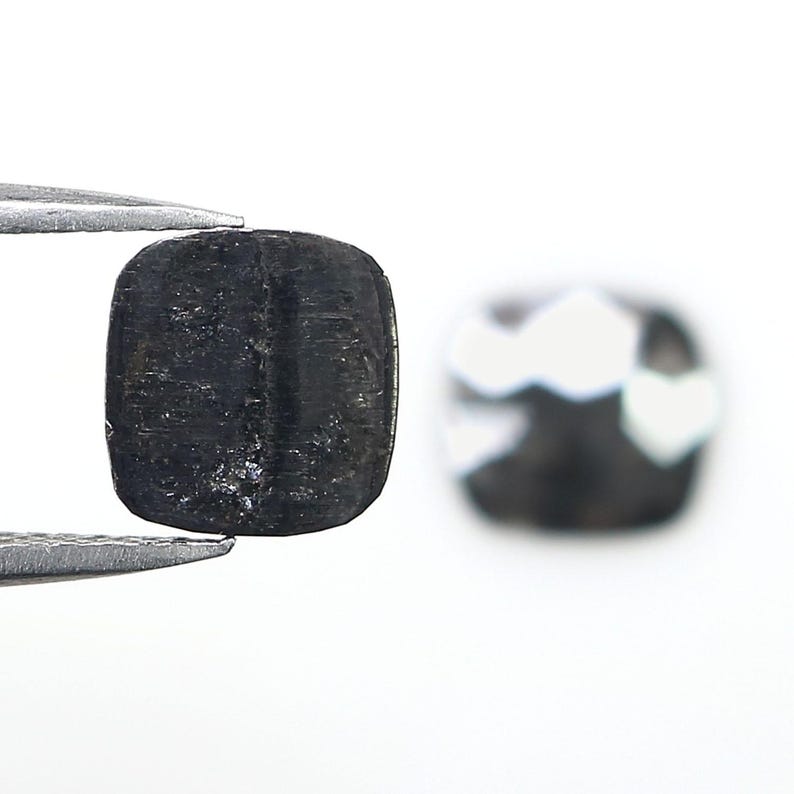 1.77 CT Natural Loose Cushion Shape Pair Diamond Salt and Pepper ...