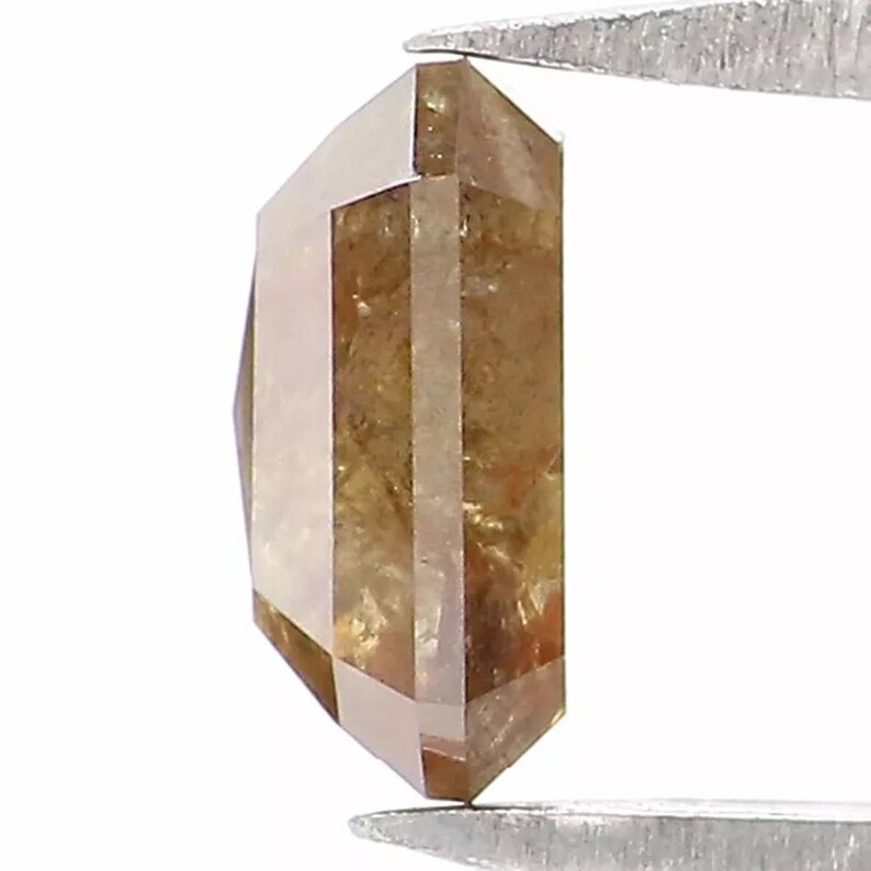 0.68 CT Natural Loose Emerald Shape Diamond Yellow Color Emerald Cut ...