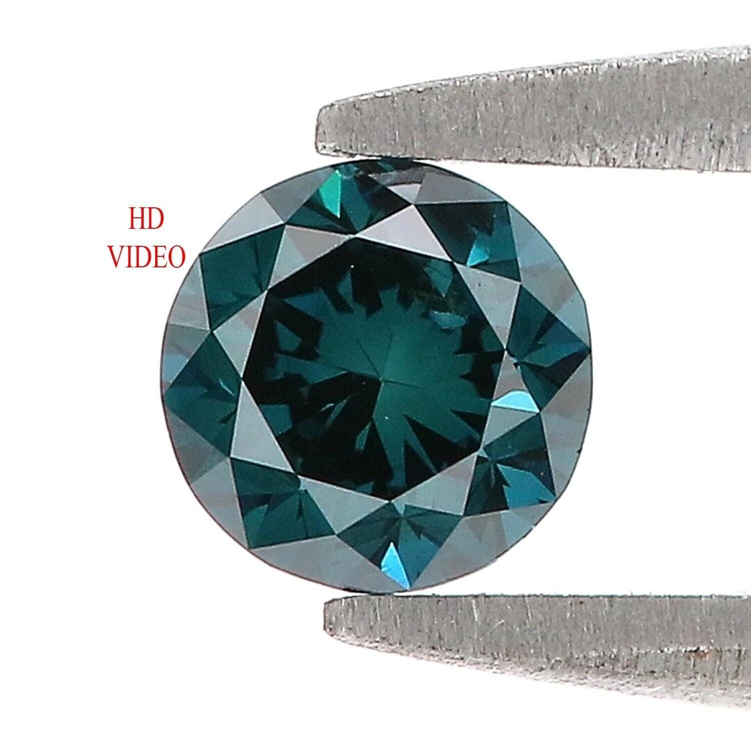 0.41 Ct Natural Loose Round Shape Diamond Blue Color Round Cut Diamond ...