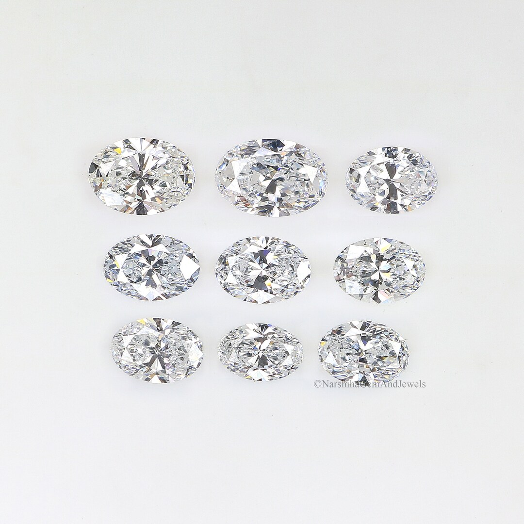 Oval Cut E/D Color VS Clarity Lab Grown Diamond Lab Created Loose Diamond Oval Shape 4X3/5X3/5 ...