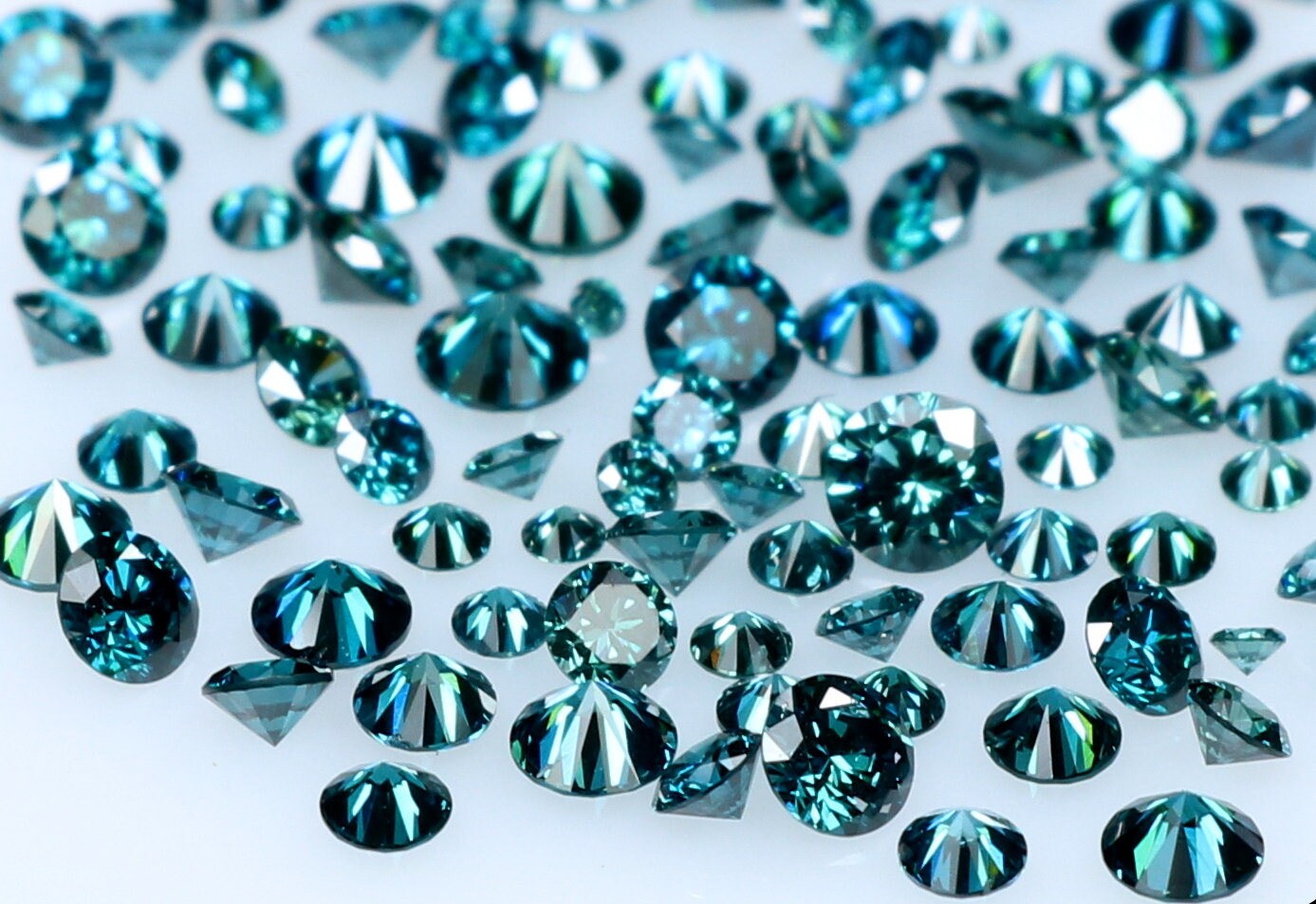 Natural Loose Diamond Round Blue Color VS1-SI1 Clarity 1.30 to - Etsy