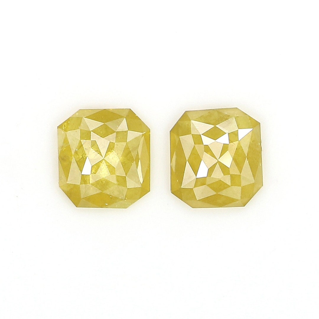 Natural Loose Radiant Pair Diamond Yellow Color Diamond - Etsy