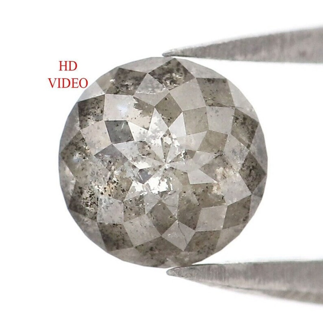 0.63 CT Natural Loose Round Shape Diamond Salt and Pepper Round Diamond ...