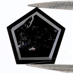 2.41 CT Natural Loose Pentagon Shape Diamond Black Color Pentagon Shape ...